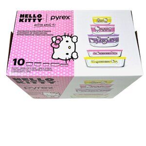 Hello Kitty | Kitchen | Hello Kitty Pyrex Piece Glass Food Storage Set ...